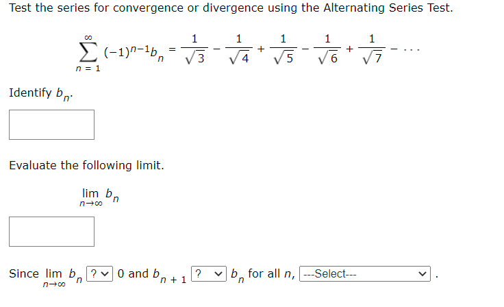 Solved Test the series for convergence or divergence using | Chegg.com