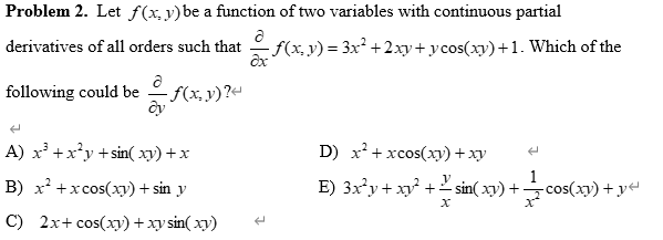 Solved Problem 2. Let f(x,y) be a function of two variables | Chegg.com