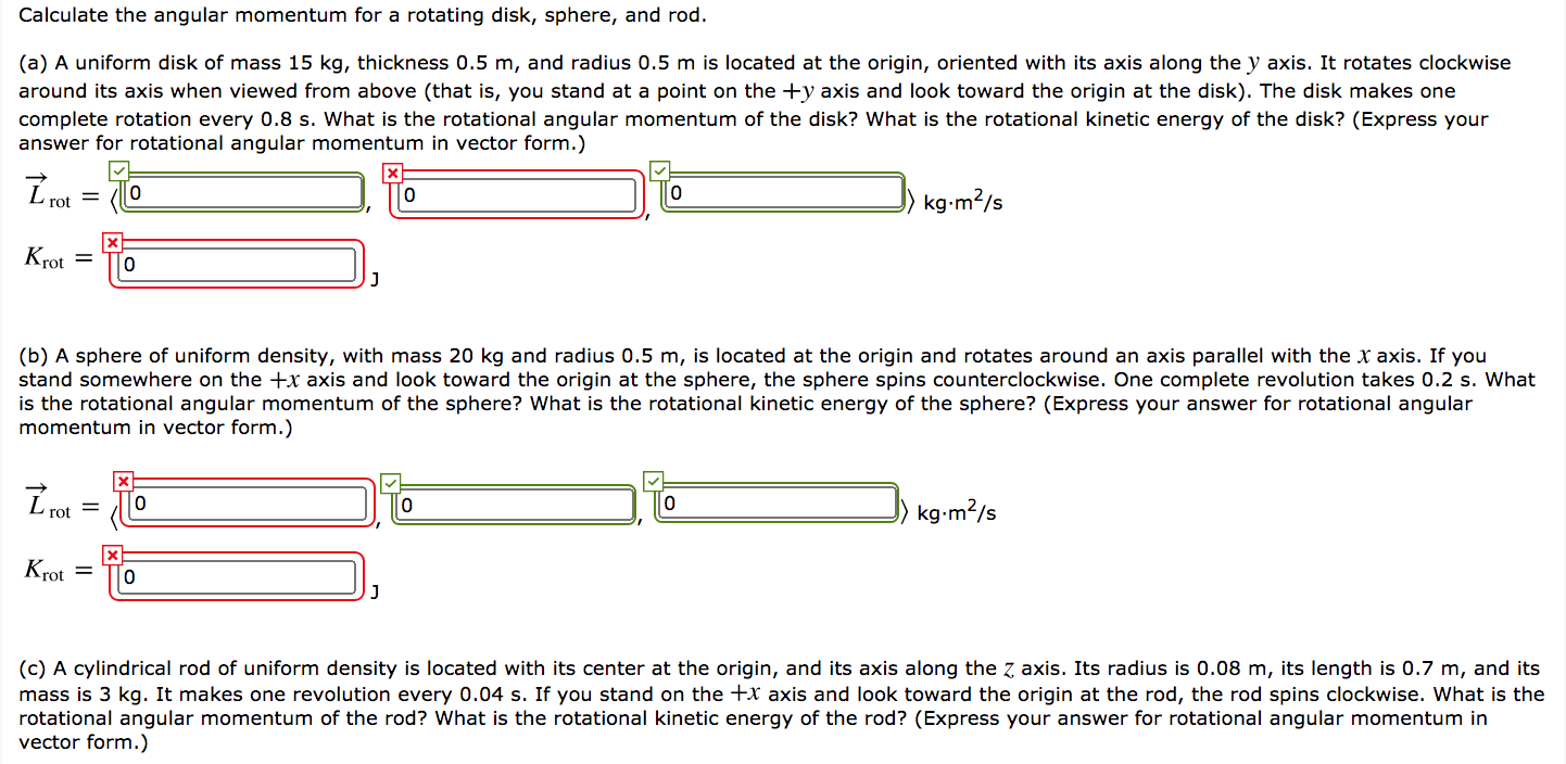 Solved Calculate the angular momentum for a rotating disk, | Chegg.com