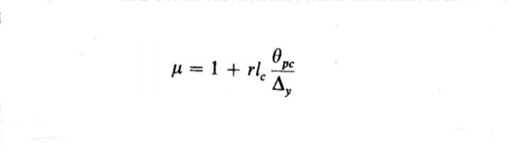 Solved Derive this equation for Displacement ductility | Chegg.com