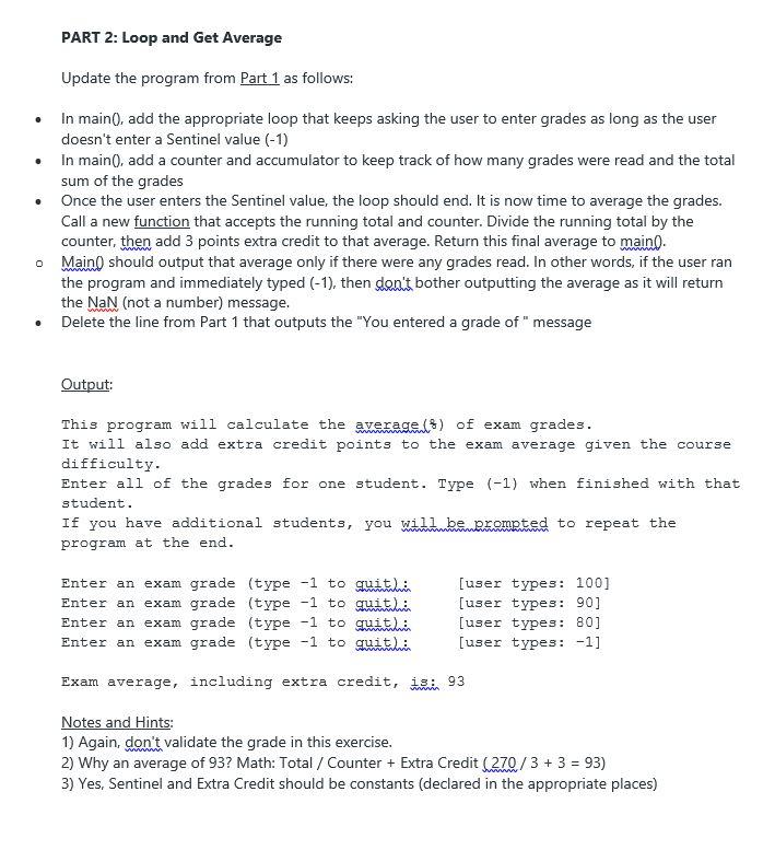 Solved Language C++ PART 3: Validate and Get Letter Grades | Chegg.com