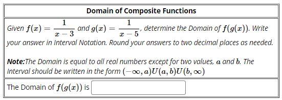Solved Domain of Composite Functions Given f(x)=x−31 and | Chegg.com