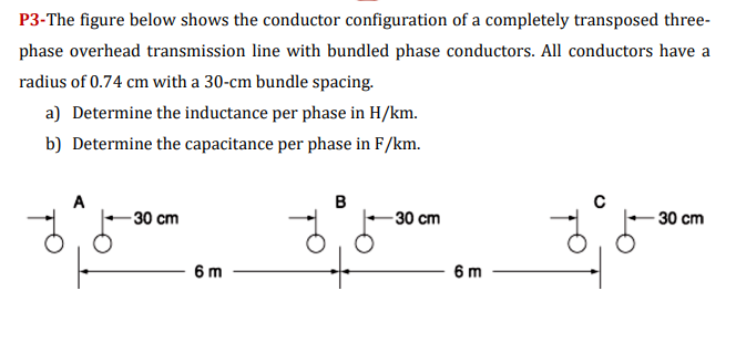 Solved P3-The figure below shows the conductor configuration | Chegg.com