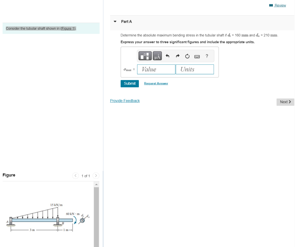 Solved Determine the absolute maximum bending stress in the | Chegg.com