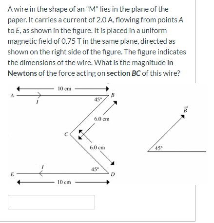 Solved A wire in the shape of an "M" lies in the plane of | Chegg.com