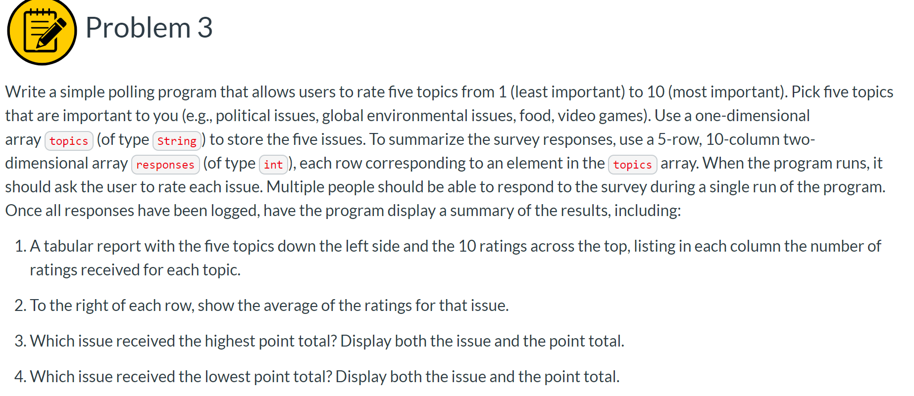Solved Problem 3 Write a simple polling program that allows | Chegg.com