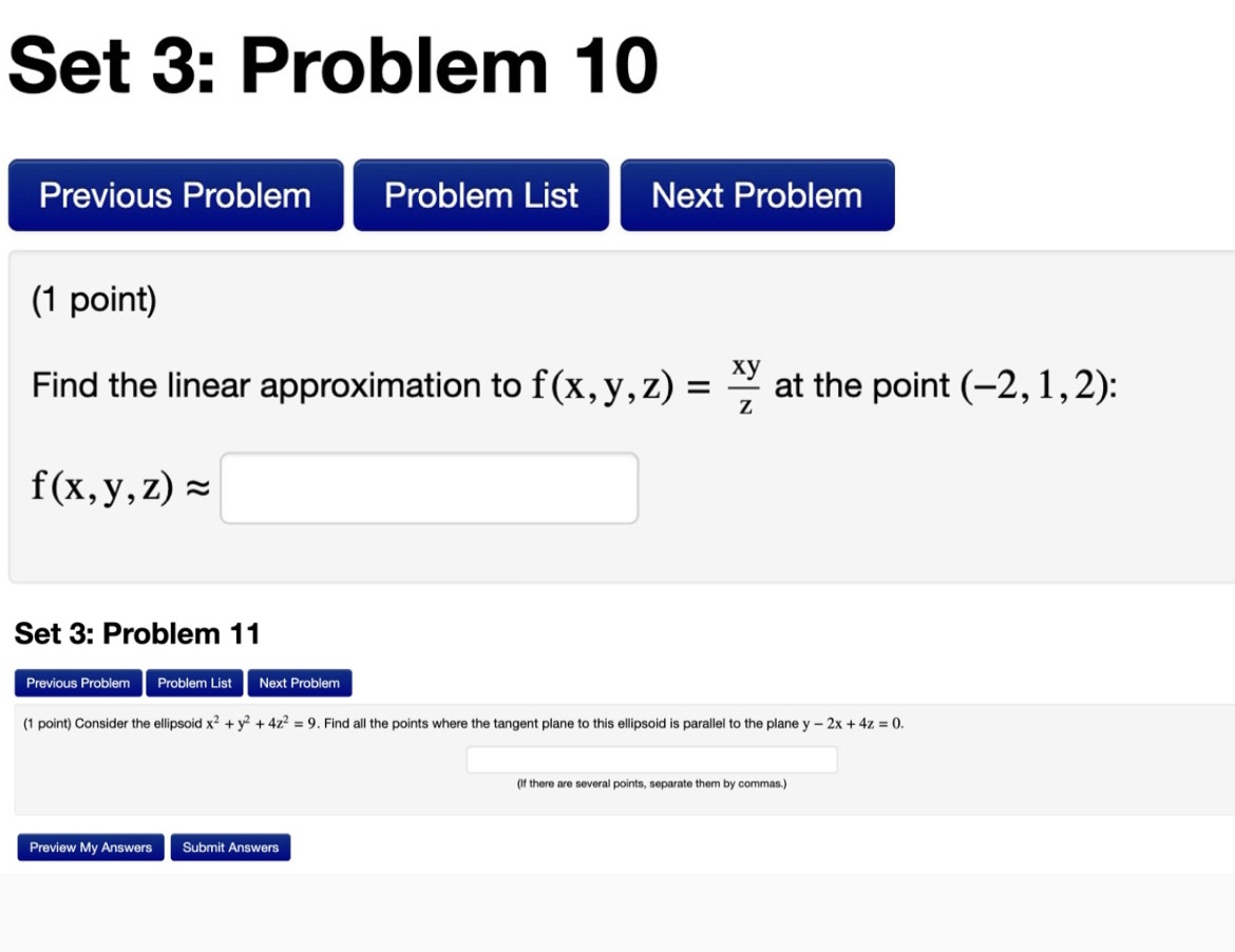 Solved Find the linear approximation to f(x,y,z)=zxy at the | Chegg.com