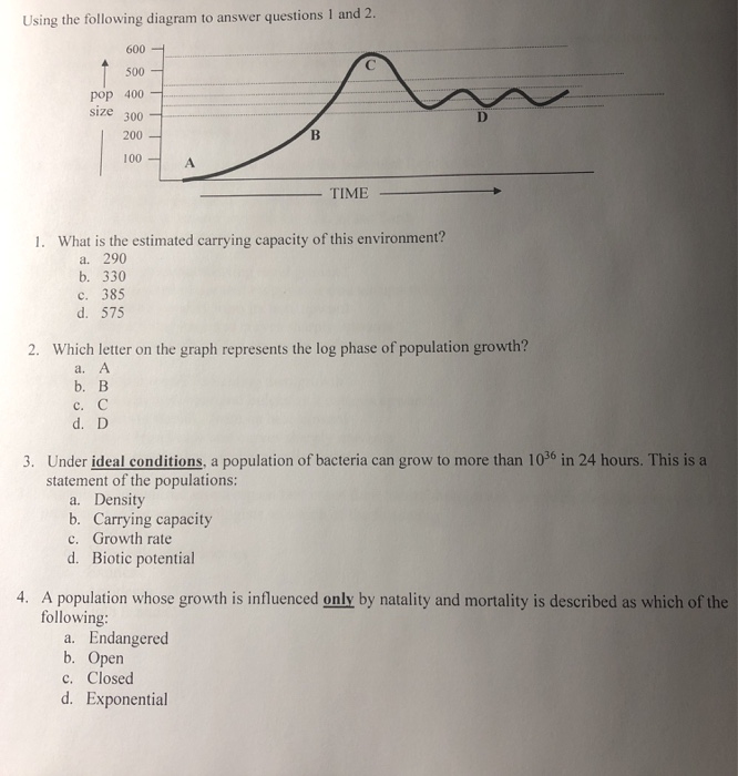 Solved Using the following diagram to answer questions I and | Chegg.com