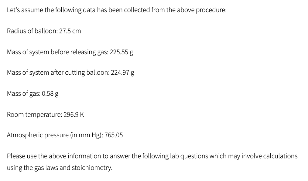 Solved: Let's Assume The Following Data Has Been Collected... | Chegg.com
