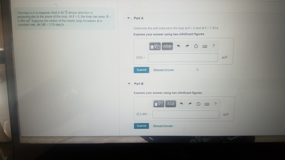 Solved The loop is in a magnetic field 0 40 T whose | Chegg.com
