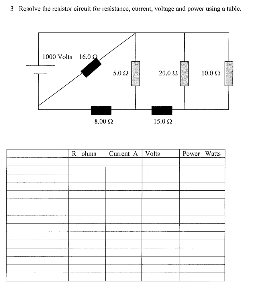 Solved 3 Resolve the resistor circuit for resistance, | Chegg.com