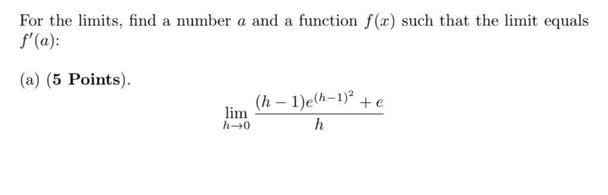 Solved For The Limits Find A Number A And A Function Fx 1247
