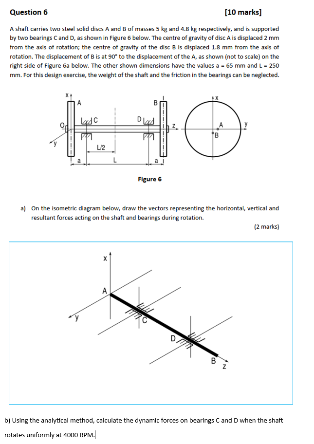 Solved A shaft carries two steel solid discs A and B of | Chegg.com