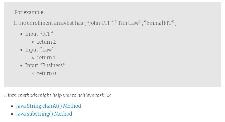Solved INSTANCE VARIABLE DESCRIPTION EXAMPLE university Name | Chegg.com