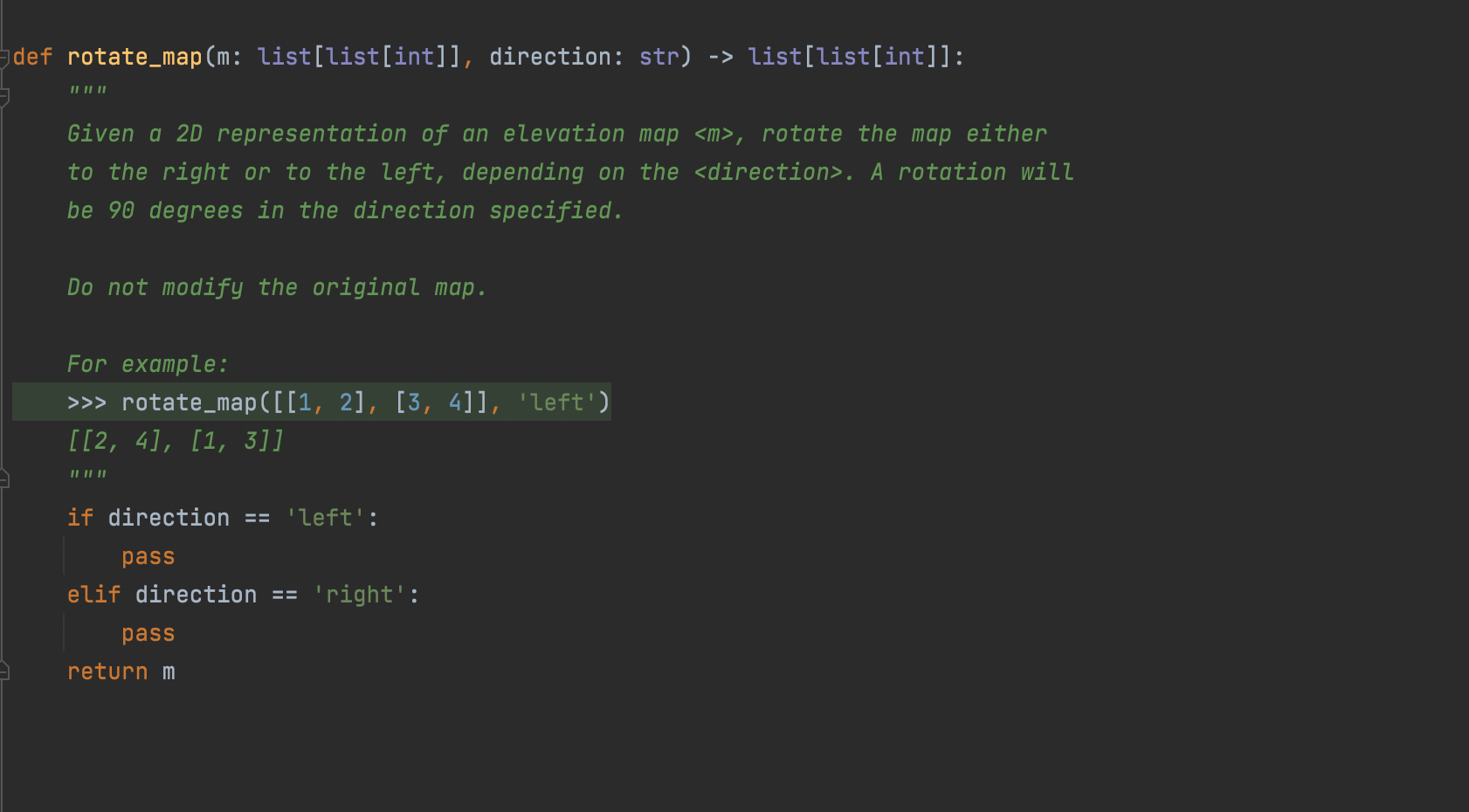 Solved def crop_map(m: list[list[int]], corner_1: tuple[int, | Chegg.com