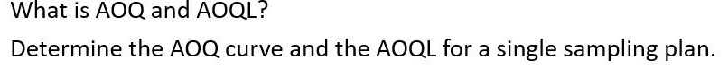 Solved What is AOQ and AOQL? Determine the AOQ curve and the | Chegg.com