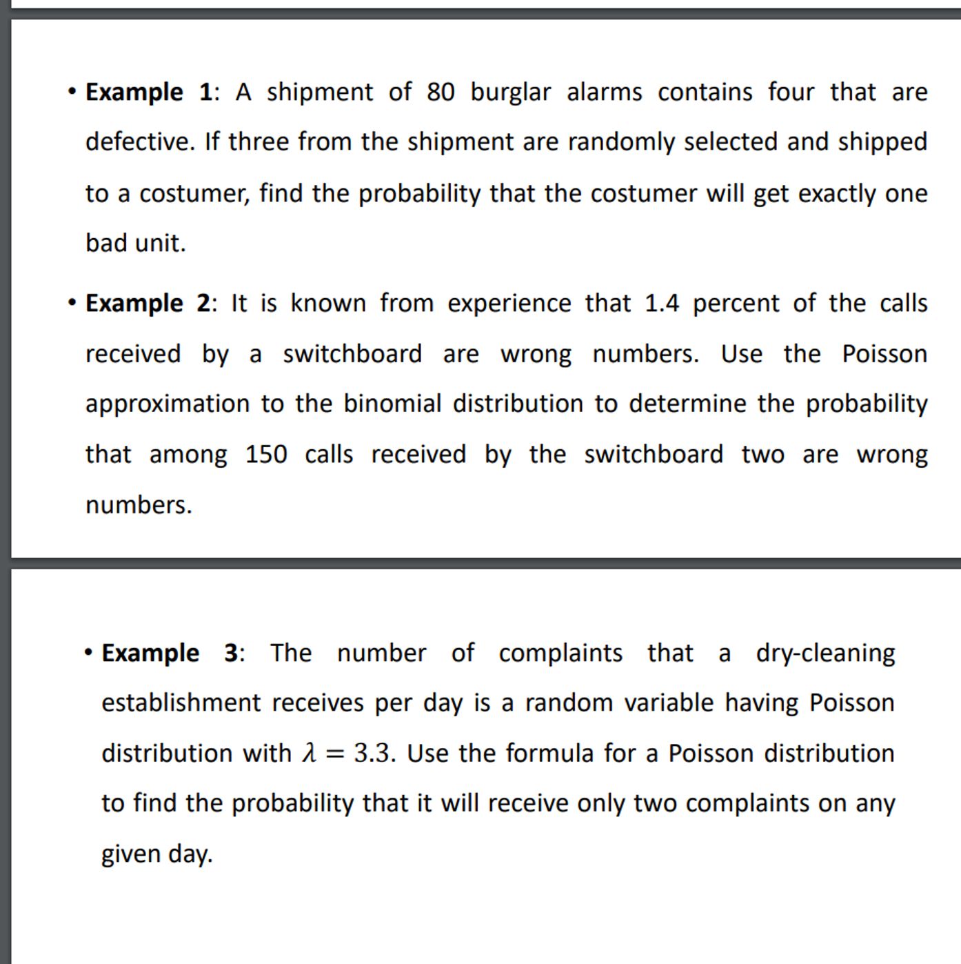 Solved Example 1: A shipment of 80 ﻿burglar alarms contains | Chegg.com