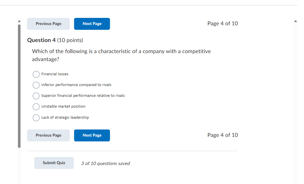 Solved Question 4 (10 ﻿points)Which of the following is a | Chegg.com
