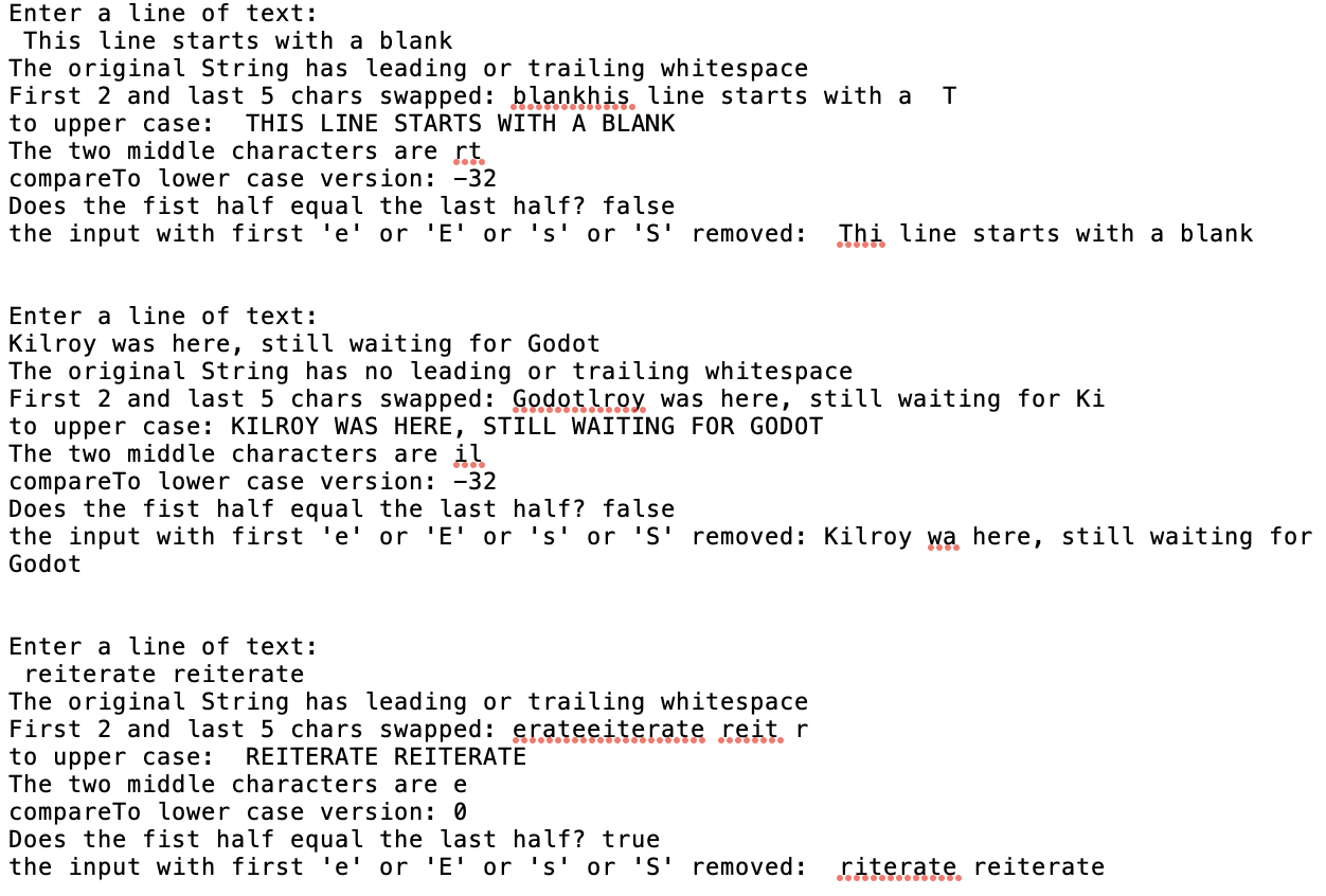 Solved String Play Attached Files: StringPlay Sample Output | Chegg.com