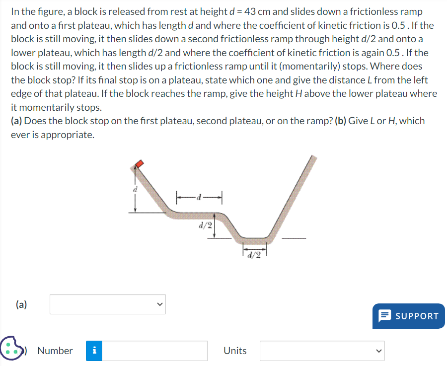 Solved In the figure, a block is released from rest at | Chegg.com