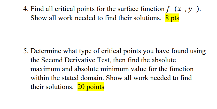 Solved Given the function f(x,y)=z=3x+y2 : 1. Illustrate | Chegg.com