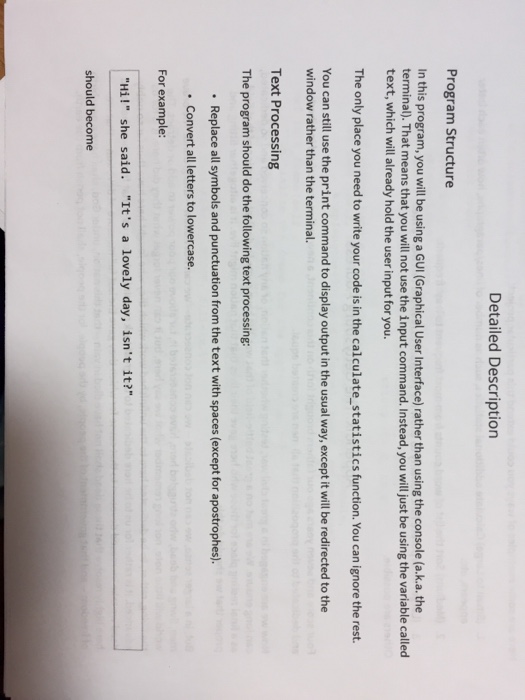 Solved Project 2: Text Analyzer Overview In this project, | Chegg.com