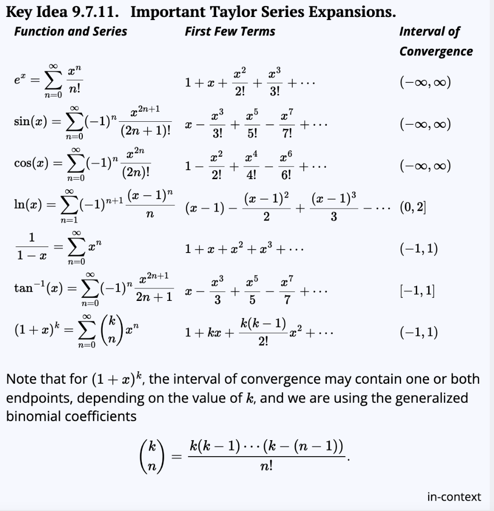 Solved C Topic Use The Taylor Series Definition To Show