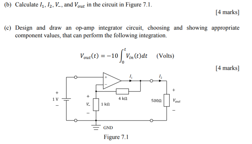 Solved (b) Calculate 11, 12,V_, and Vout in the circuit in | Chegg.com