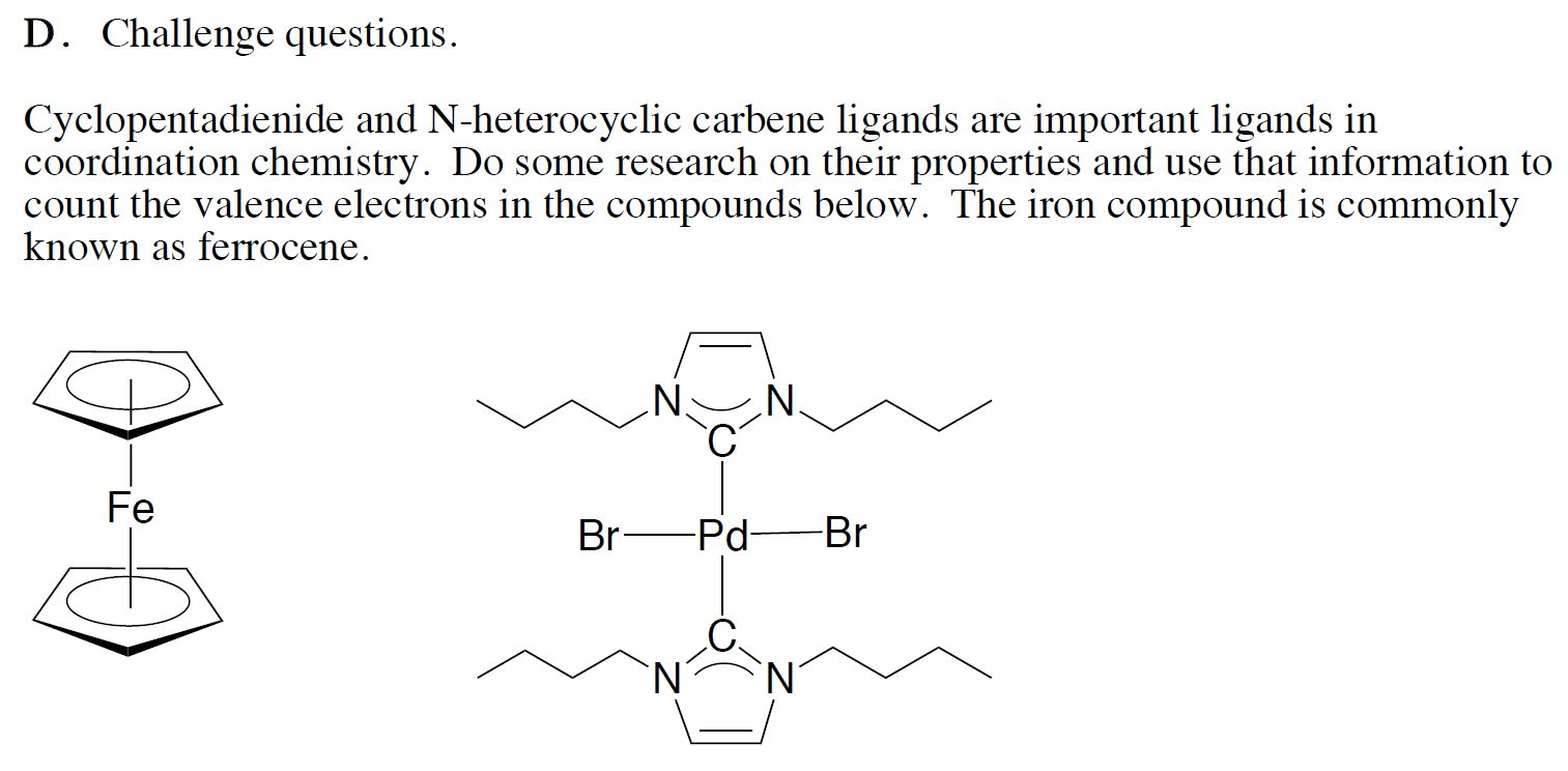 Solved In brief, please count the valence electrons of each | Chegg.com