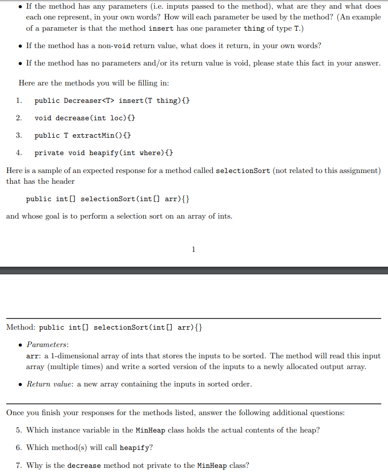 Solved If The Method Has Any Parameters Ie Inputs