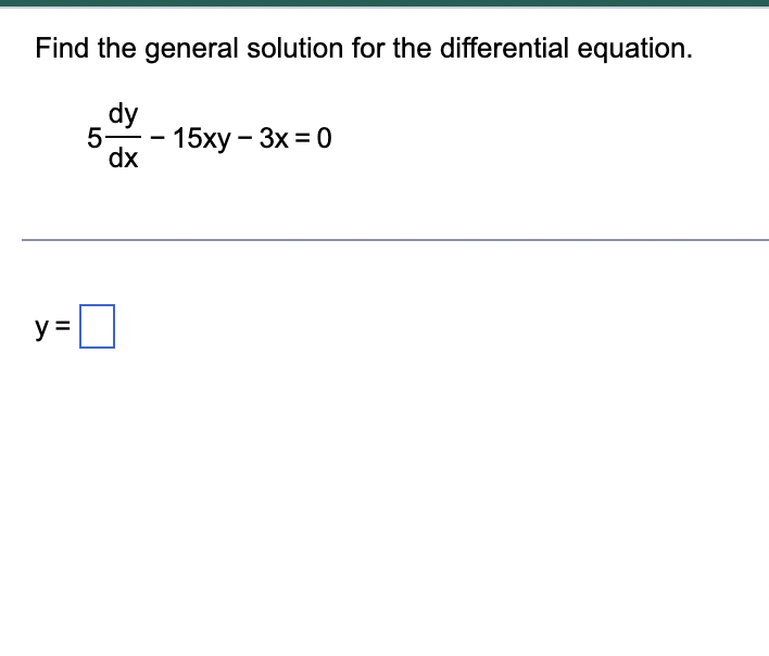 Solved Find the general solution for the differential | Chegg.com