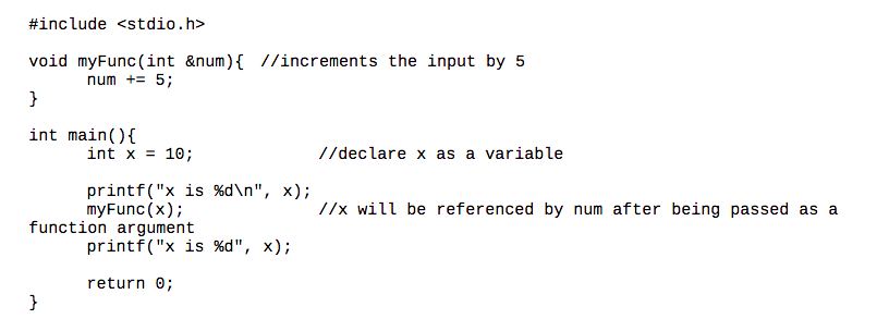Solved How do you differentiate pass-by-reference with | Chegg.com