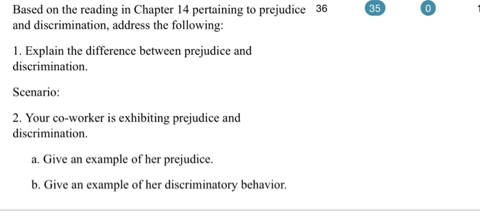 Examples Of Prejudice