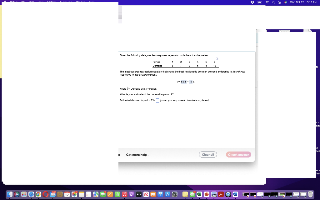 Solved Giveri the folowing data, use least-equares | Chegg.com