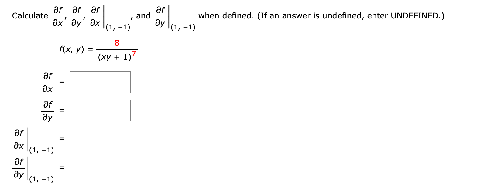 Solved ә?f ə?f ə2f Find Әx2' ду?" дхду and ә2f дудх f(x, y) | Chegg.com