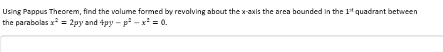 Solved Using Pappus Theorem, find the volume formed by | Chegg.com