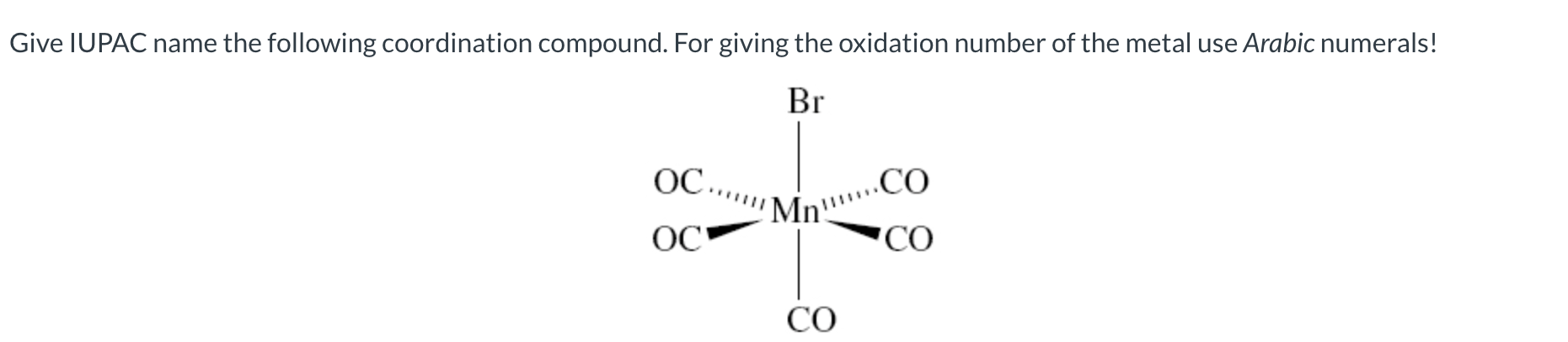 Solved Give IUPAC name the following coordination compound. | Chegg.com