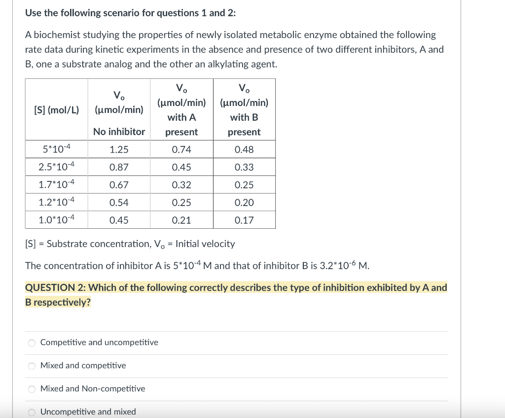 Solved Use the following scenario for questions 1 and 2: A | Chegg.com