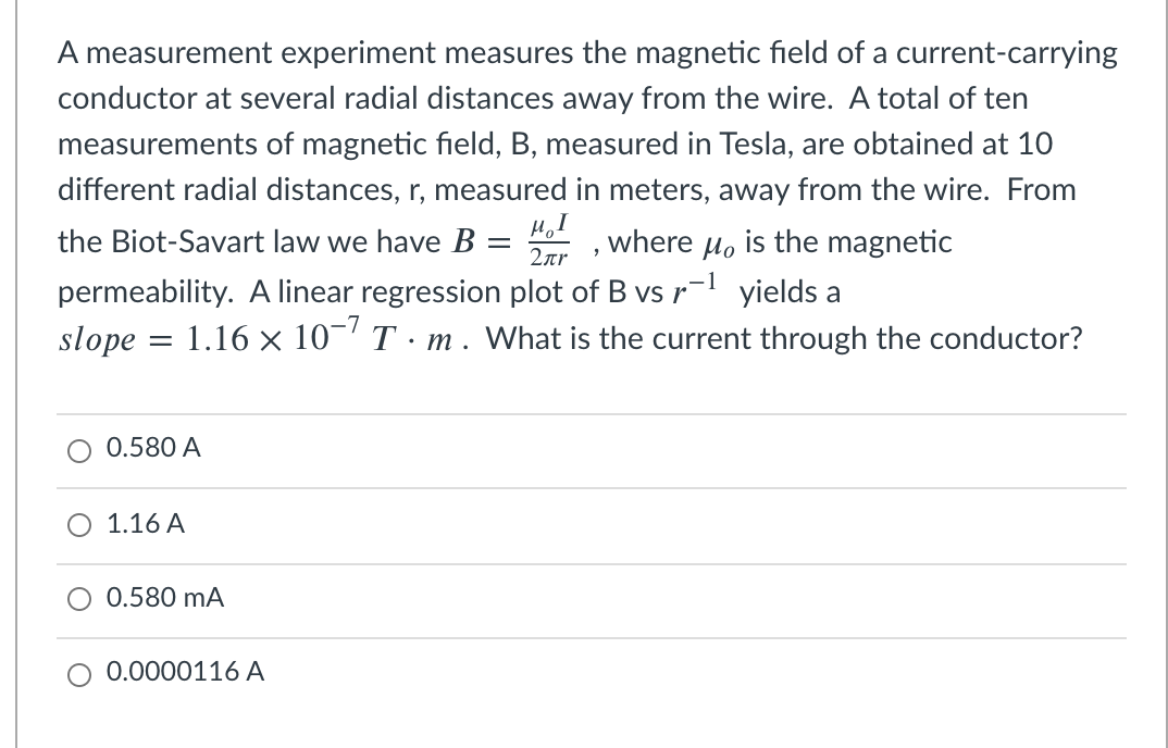 Solved A measurement experiment measures the magnetic field | Chegg.com