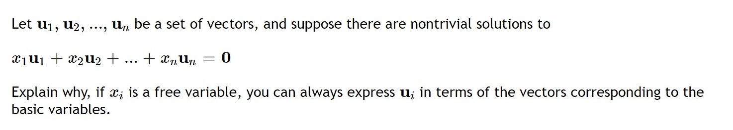 Solved Let u1, U2, ..., Un be a set of vectors, and suppose | Chegg.com Solved Let u1, U2, ..., Un be a set of vectors, and suppose | Chegg.com