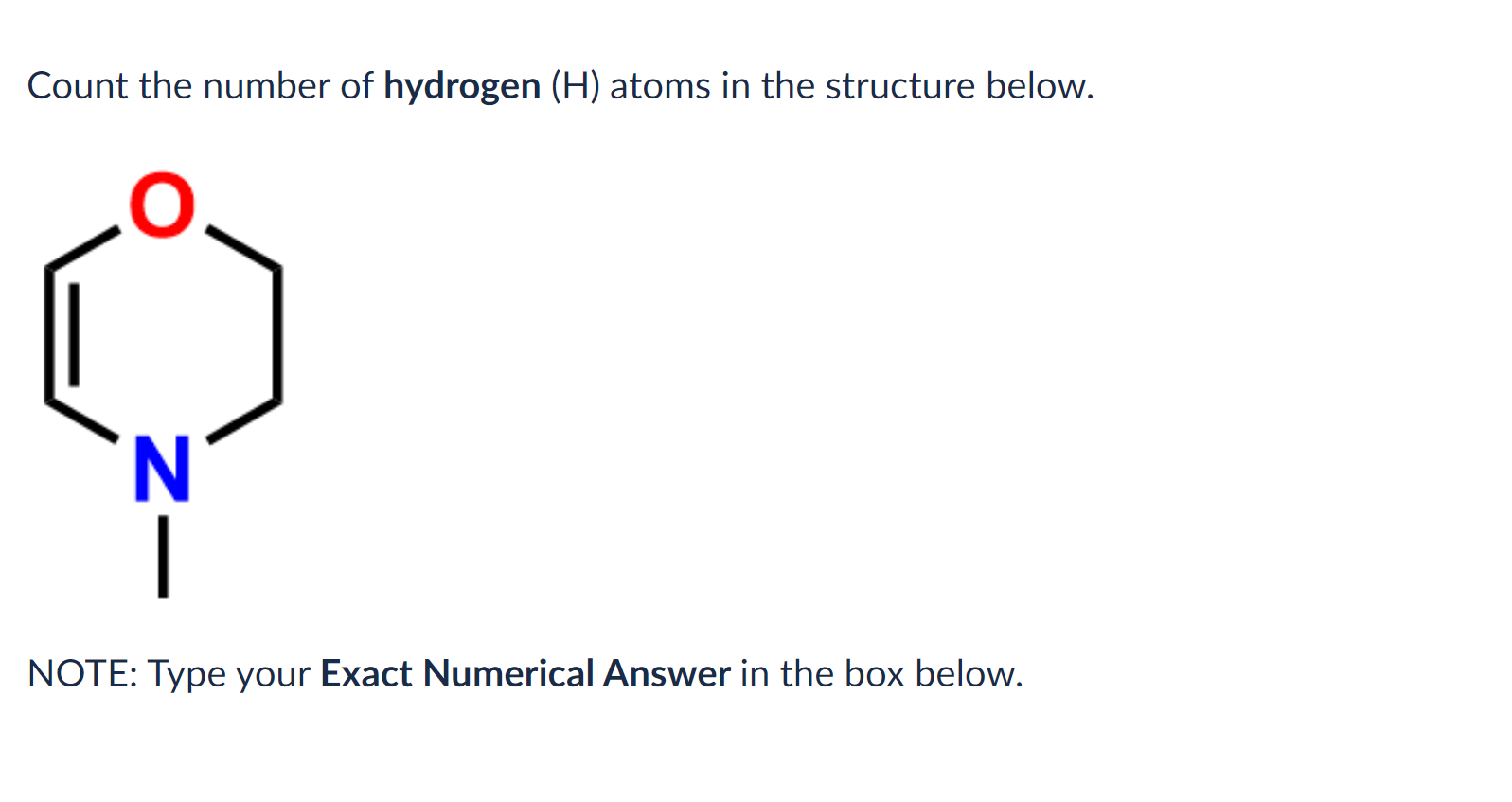 Solved Count the number of hydrogen (H) atoms in the | Chegg.com