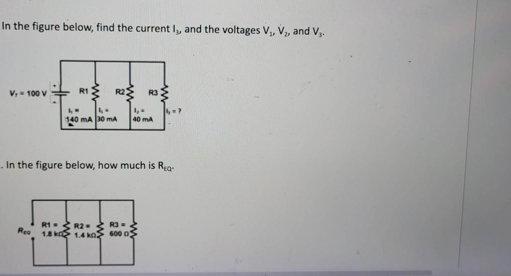 Solved In the figure below, find the current I3, and the | Chegg.com