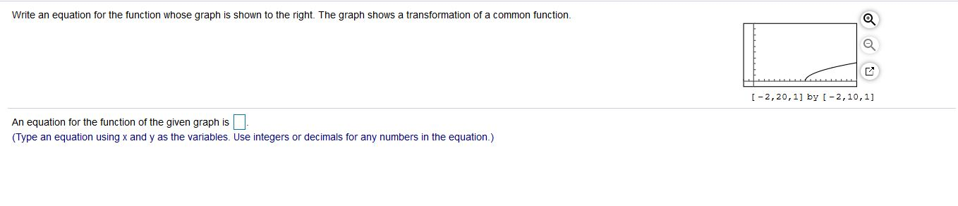 Solved Write an equation for the function whose graph is | Chegg.com