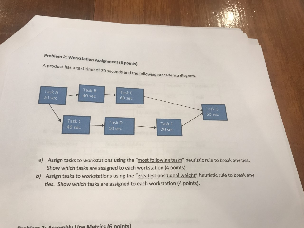 Solved Problem 2: workstation Assignment (8 points) A | Chegg.com