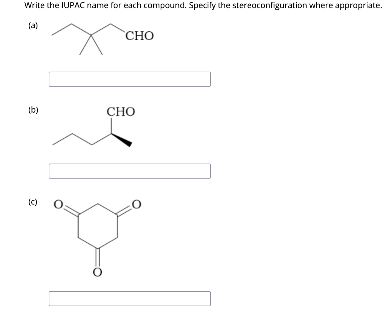 Solved Write the IUPAC name for each compound. Specify the | Chegg.com