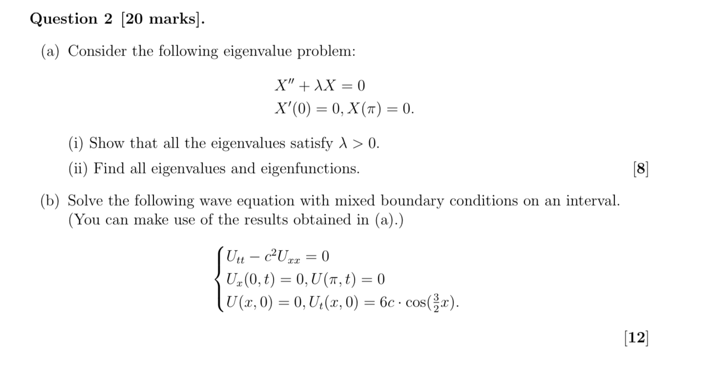 Solved Question 2 [20 ﻿marks].(a) ﻿Consider the following | Chegg.com