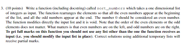 Solved 3. (10 points) Write a function (including docstring) | Chegg.com