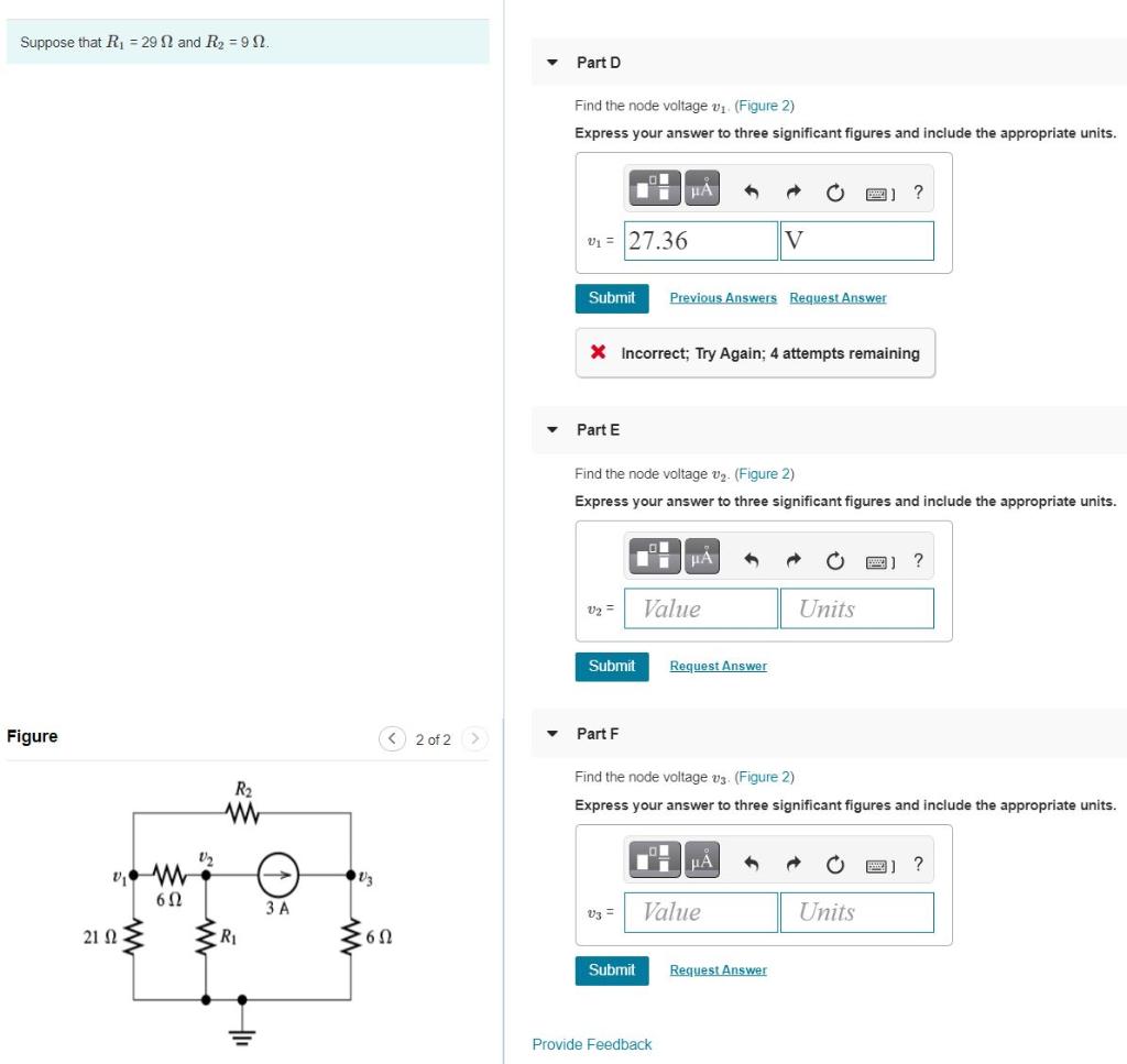 Solved Suppose that R1 = 29 Ω and R2 = 9 Ω. | Chegg.com