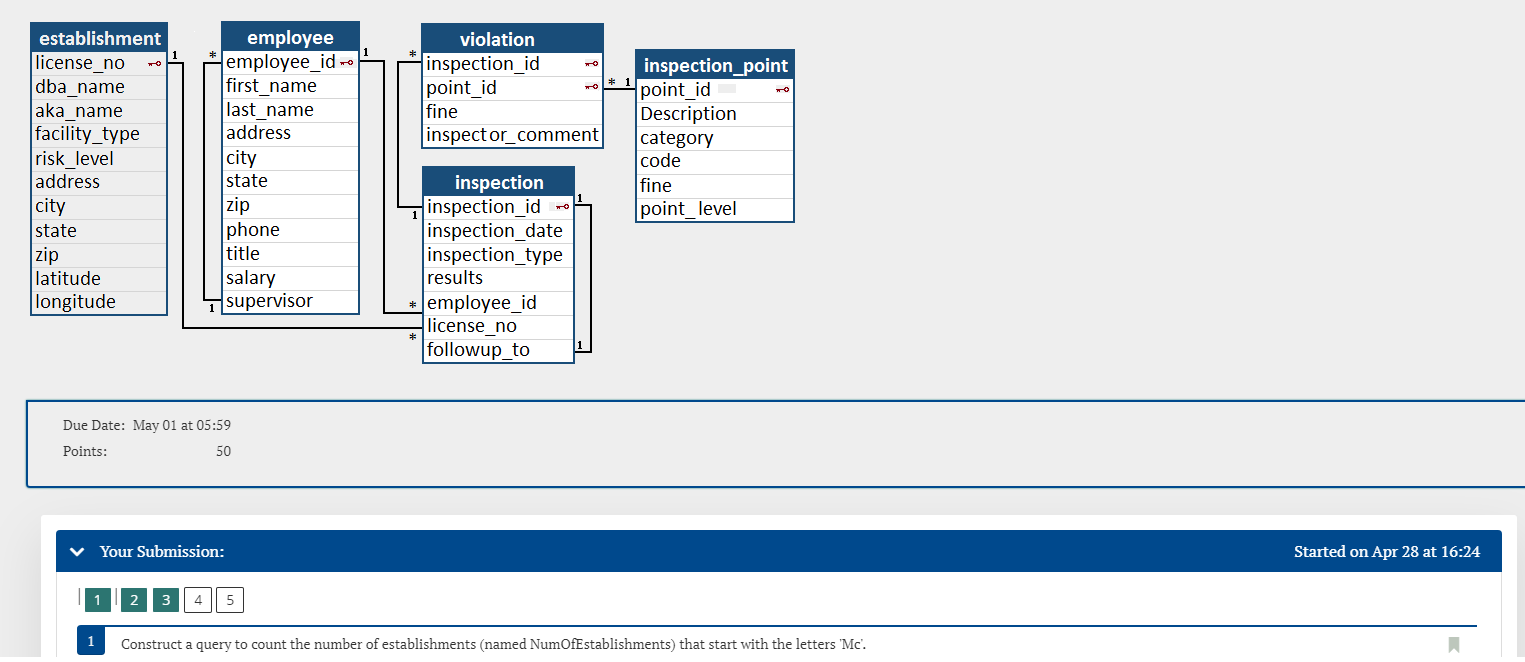 Solved 1. Construct a query to count the number of | Chegg.com