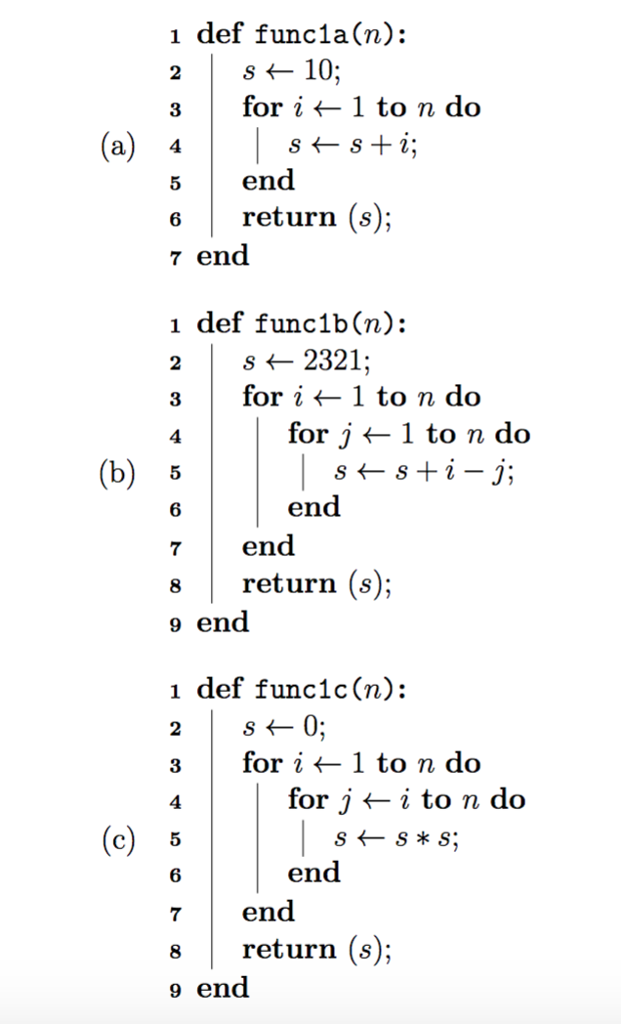 Solved Give the asymptotic running time of each the | Chegg.com